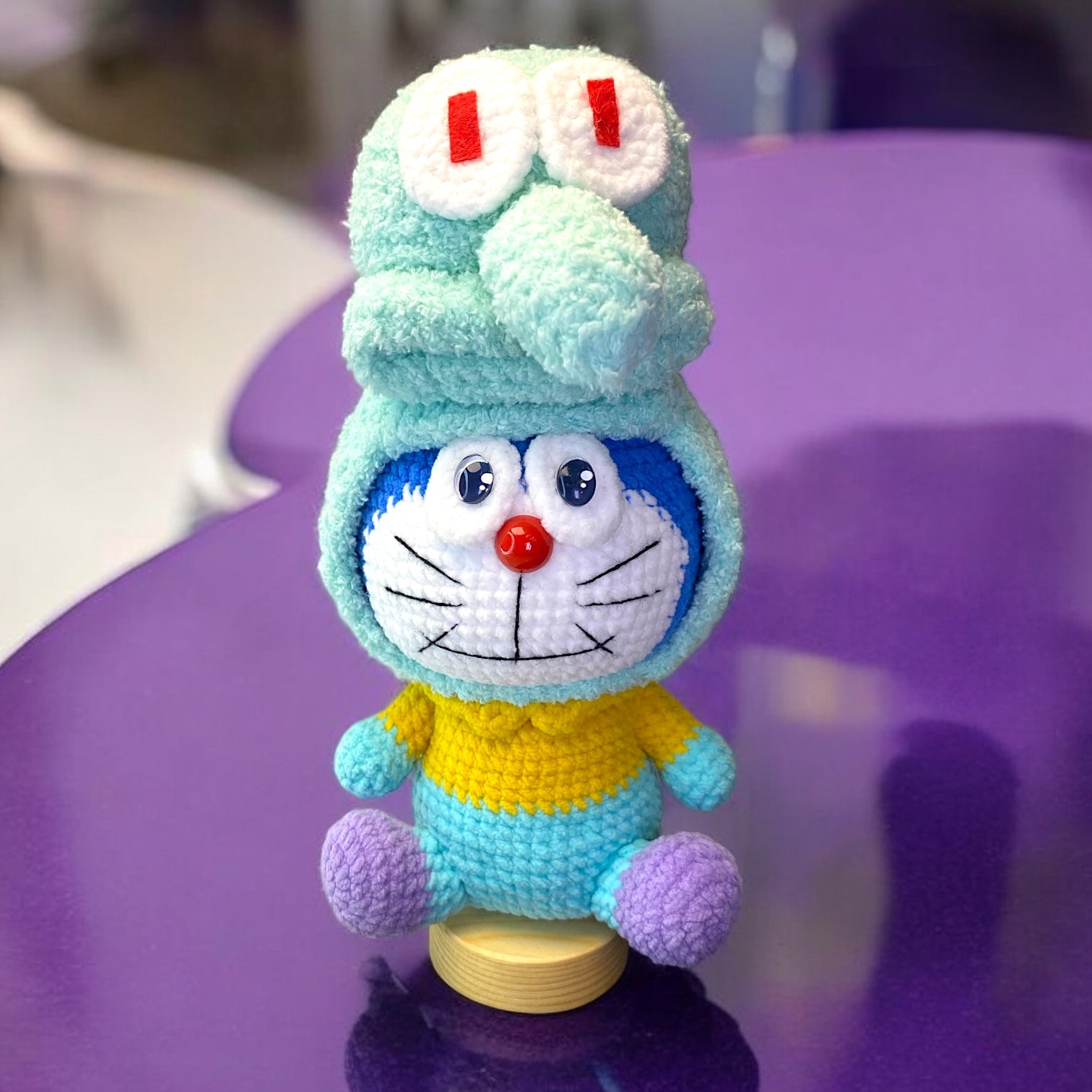 Blue Kitty In Squid Gear Soft Crochet Figure K0204 – ColorfulSheep